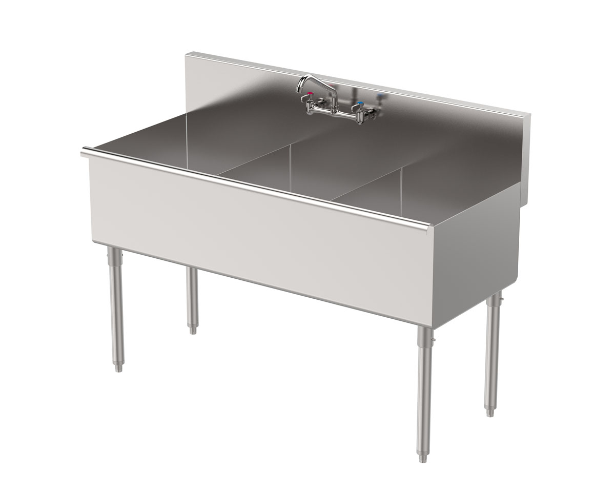 400 Series Stainless Steel Sink – 12” Deep Bowl | Heavy Duty Systems