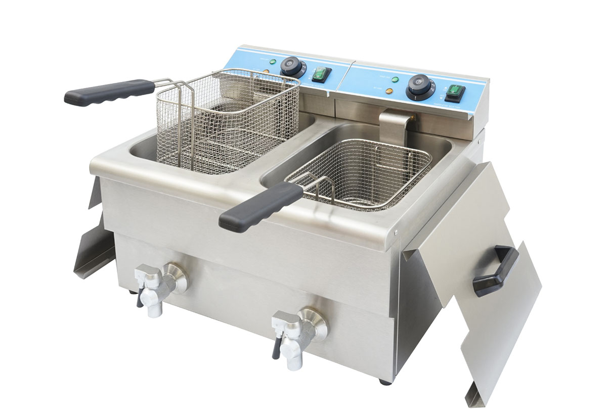 Electric Counter Top Fryer With Drain | Heavy Duty Systems